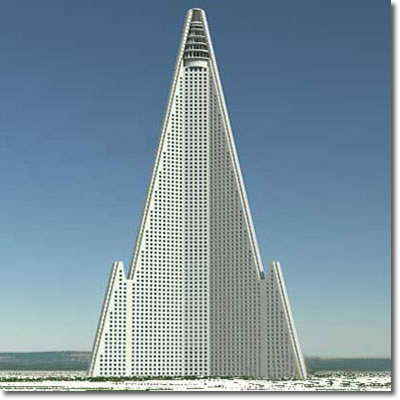 Learning by doing. Arts&English for young students: RYUGYONG HOTEL: PYRAMID